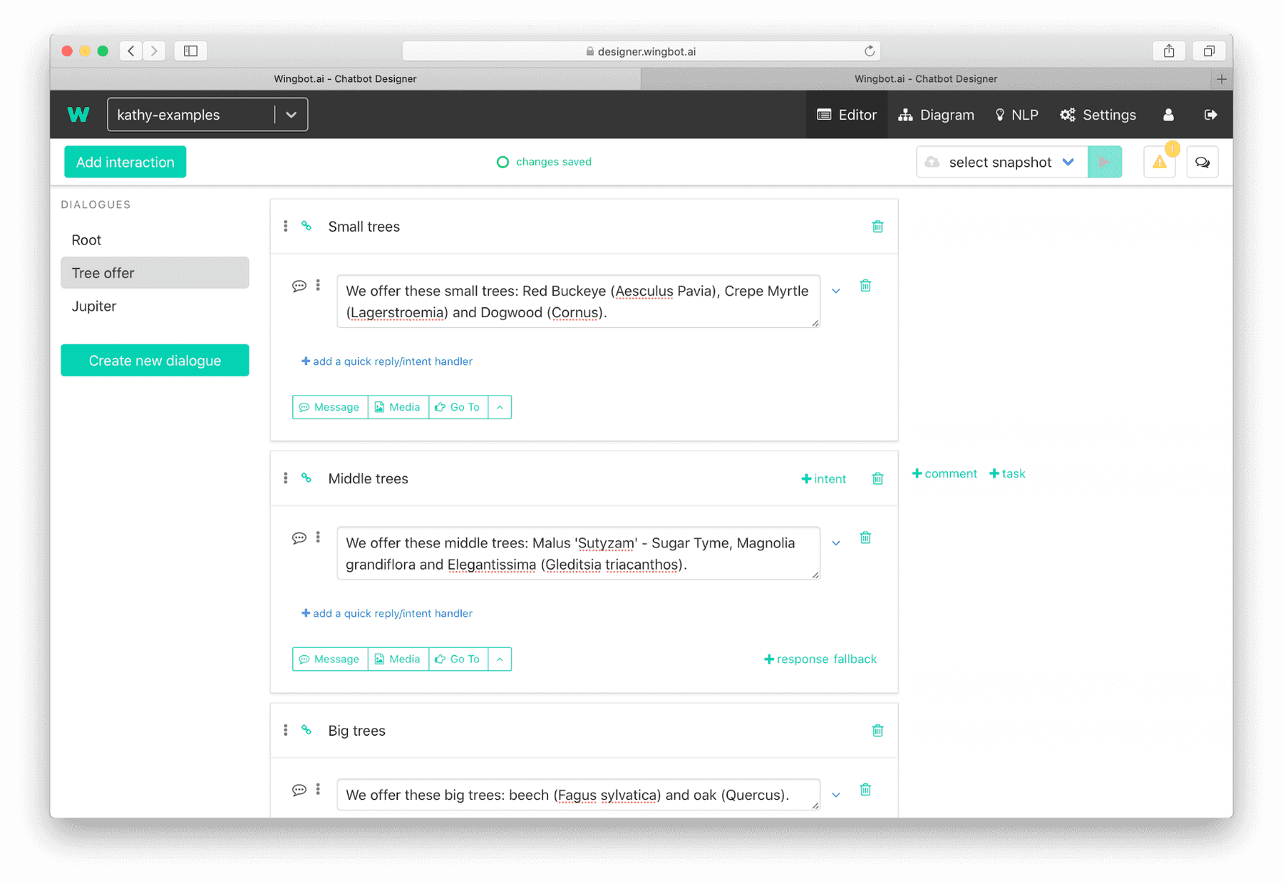 Slot filling - Wingbot Chatbot Framework Documentation