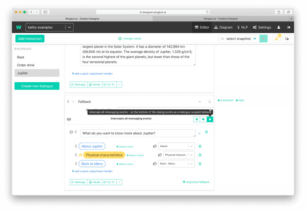 Keep user in dialogue - Wingbot Chatbot Framework Documentation