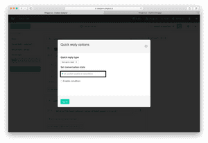Setting a variable - Wingbot Chatbot Framework Documentation