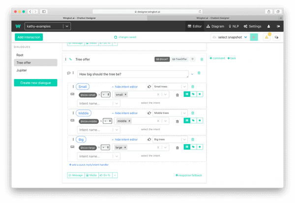 Slot filling - Wingbot Chatbot Framework Documentation