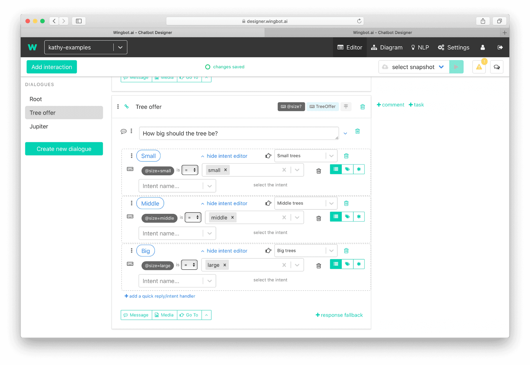 Slot filling - Wingbot Chatbot Framework Documentation