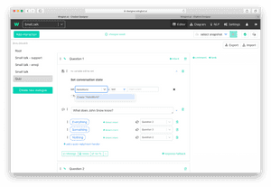 Setting a variable - Wingbot Chatbot Framework Documentation