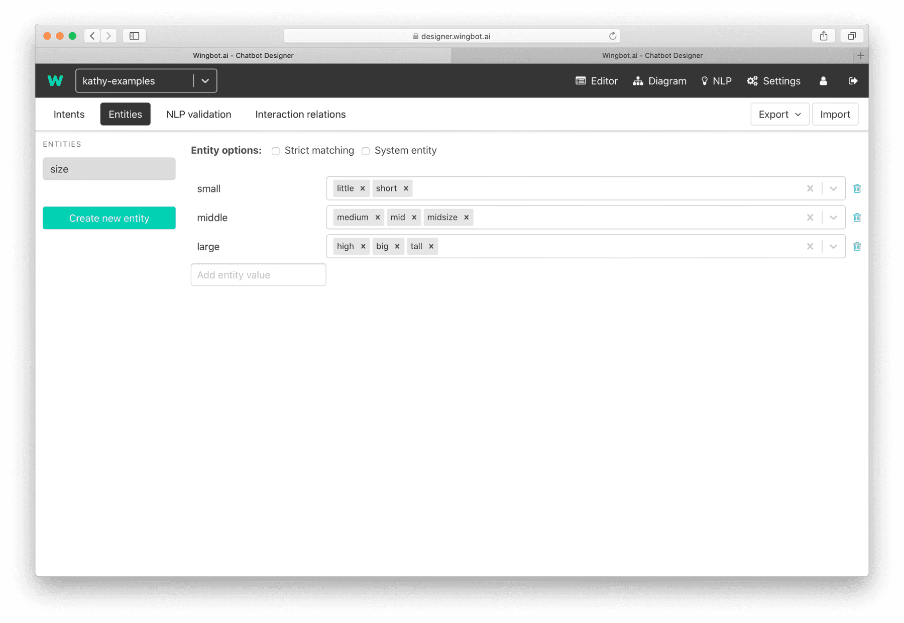 Slot filling - Wingbot Chatbot Framework Documentation