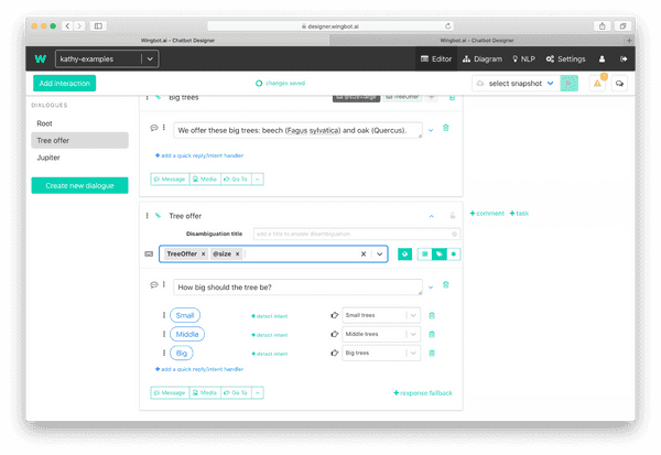 Slot filling - Wingbot Chatbot Framework Documentation