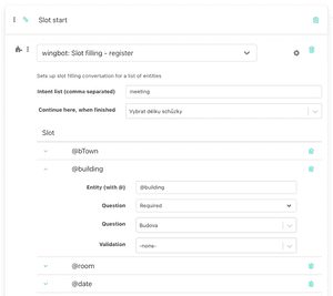 Slot filling - Wingbot Chatbot Framework Documentation